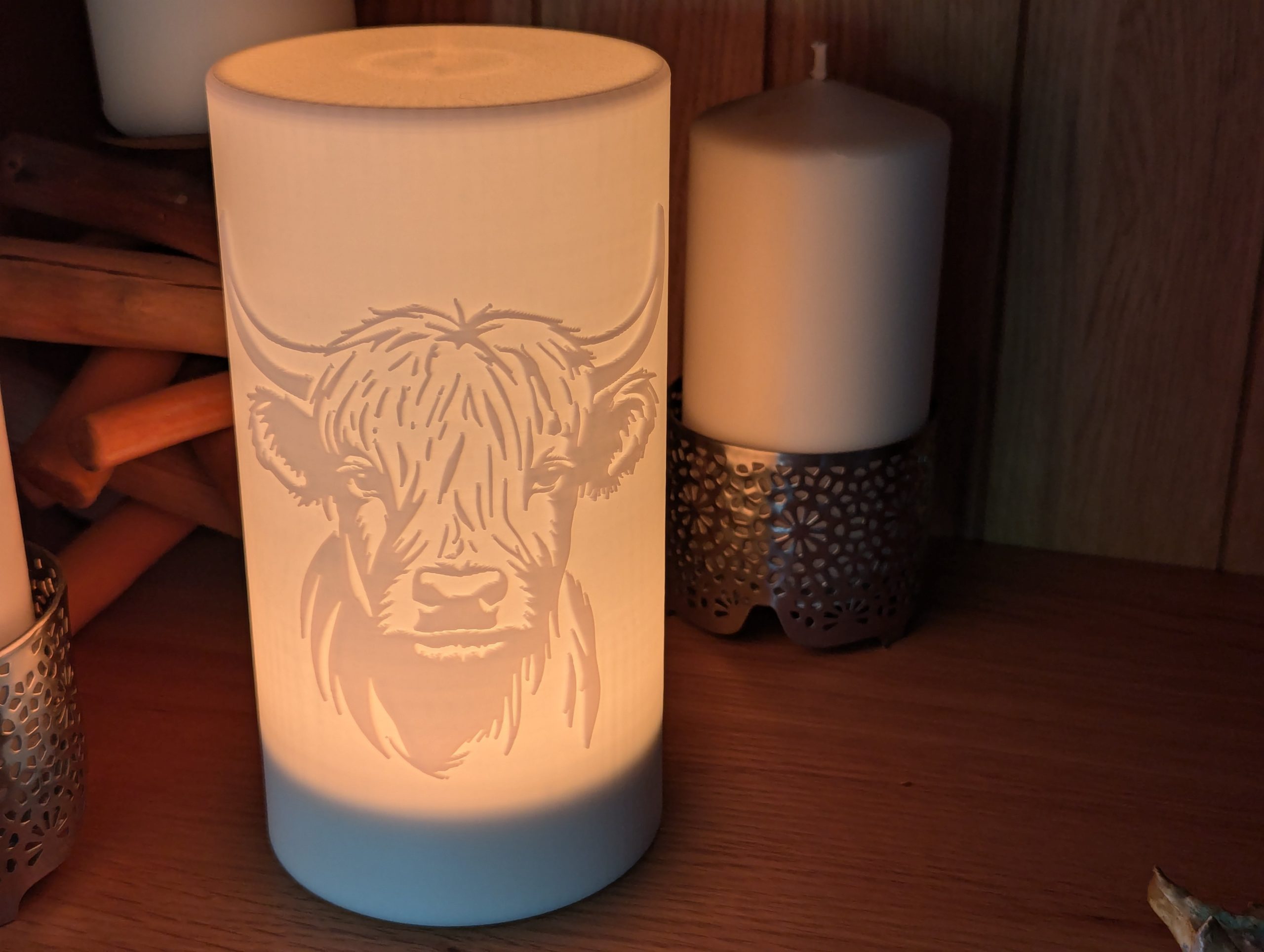 Cute Highland Cow Night Light With 12 Colours - The Glow Zone